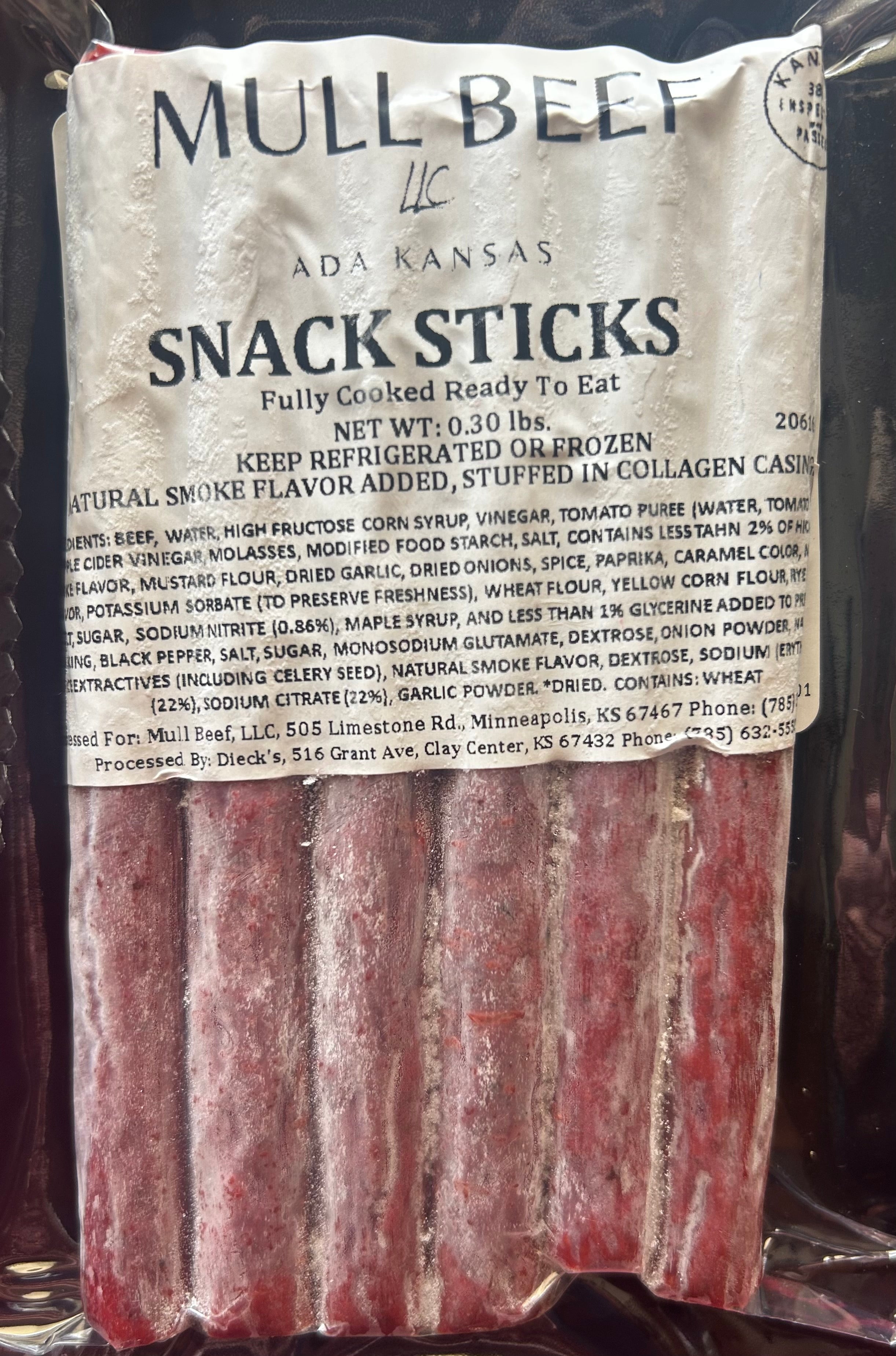 Snack Sticks 1/3-pound package – Mull Beef
